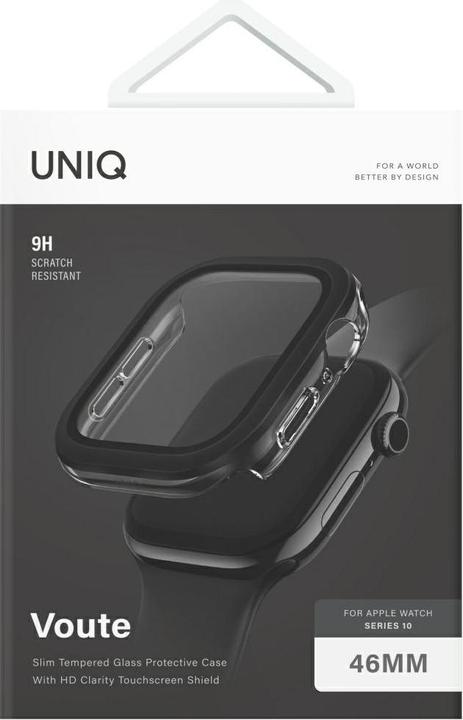 Uniq Case Voute for Apple Watch Series 10 46mm tempered glass black ...