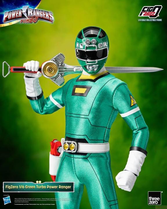 ThreeZero Power Rangers Turbo FigZero Actionfigur 1/6 Green Turbo Power ...