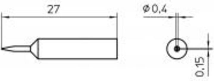 Weller Erem Lötspitze Serie XNT Meisselform, XNT 4X/1,2 x 0,4 mm ...