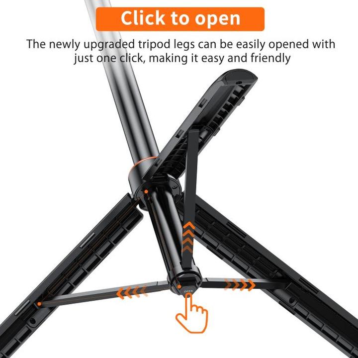 Puluz 1.4m Action Camera Selfie Stick Tripod Vlog Live Streaming Holder ...