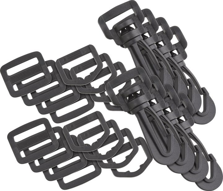VBS XXL Taschenzubehör-Set "Karabiner, D-Ring und Leiterschnalle", 30-tlg.