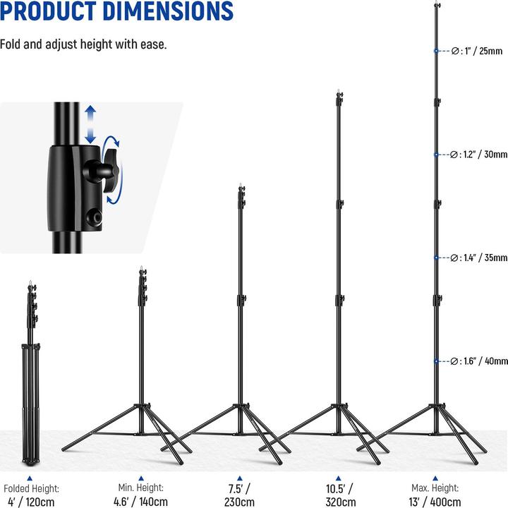Neewer lighting tripod 400 cm - buy at Galaxus - Galaxus