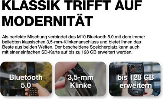 Bea-Fon AGM M10 Klapper(4G)Rugged (2.40", 2 Mpx) - kaufen bei Galaxus