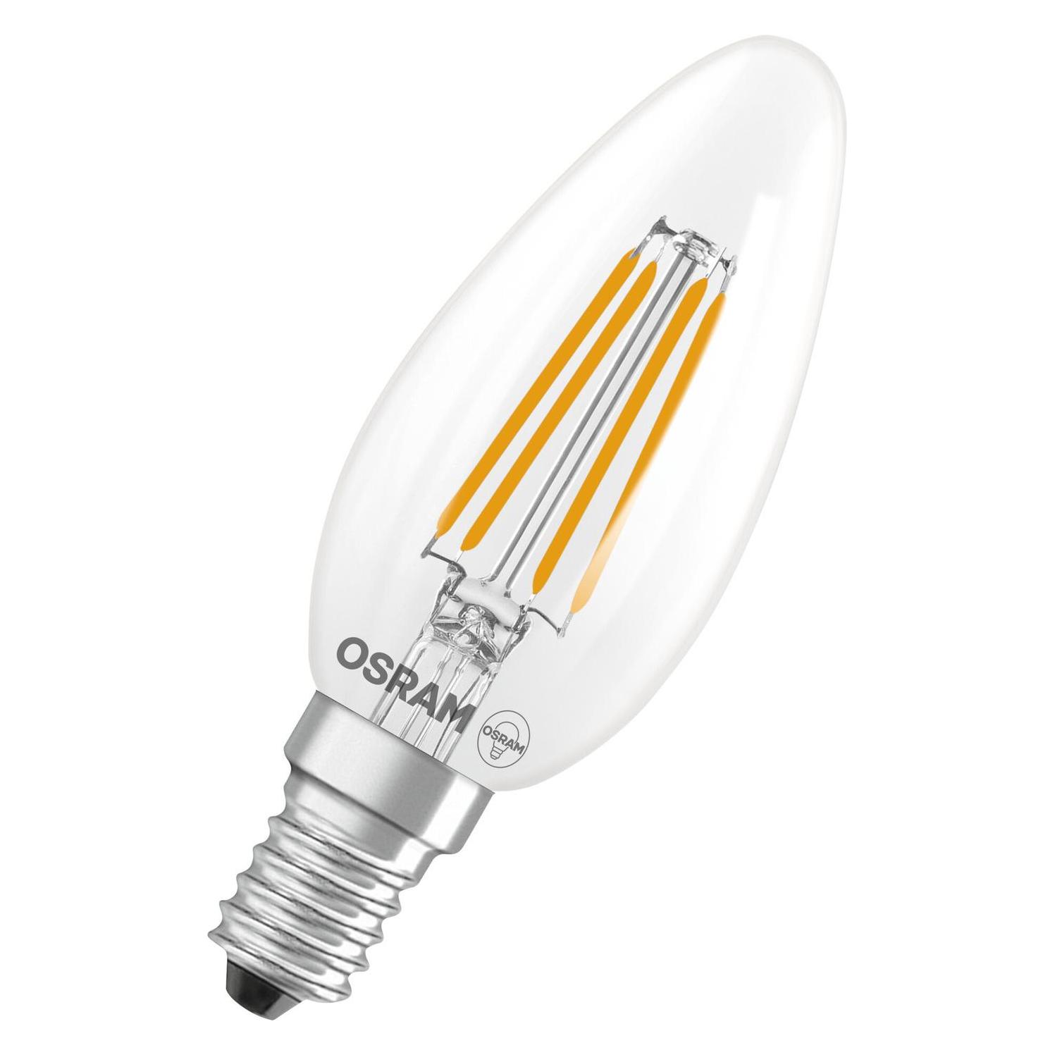 Osram LED Leuchtmittel LED Retrofit CLASSIC B 3.4W 865 Clear E14 ...