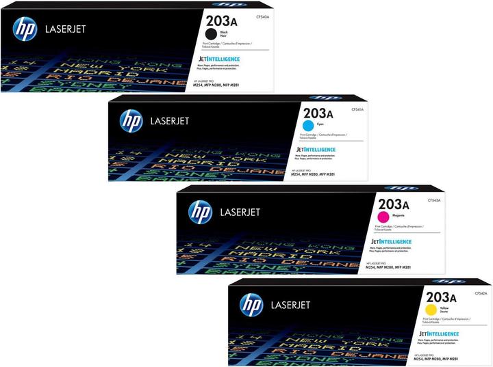 HP Original 203A Toner - 4er Multipack (CF540A, CF541A, CF543A, CF542A ...