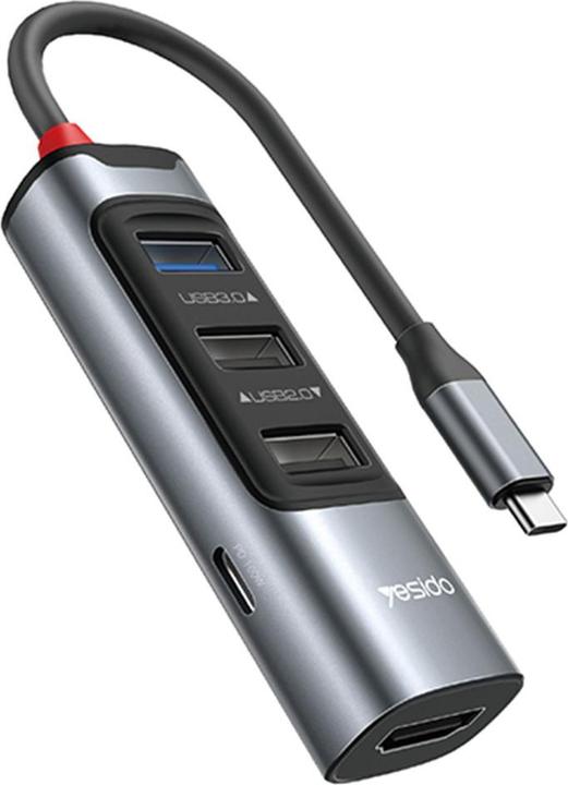 Zubehör für Yesido USB-C Hub HB22, 5in1, Grey - Digitec