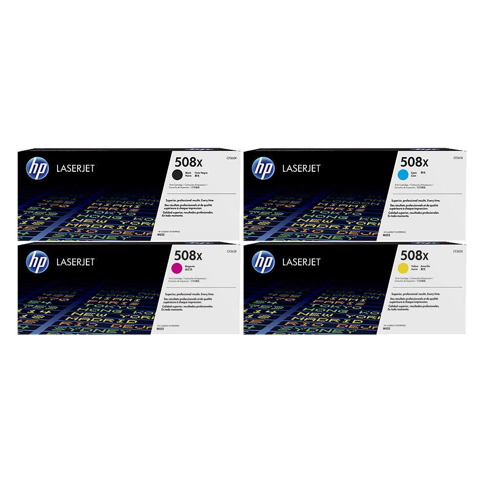 HP Set 4x Original Toner Patronen 508X für LaserJet M552 M553 M577 MFP ...