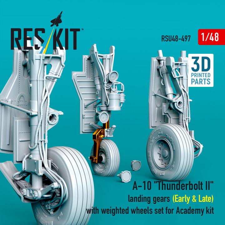 ResKit A-10 Thunderbolt II landing gears (Early & Late) with weighted ...