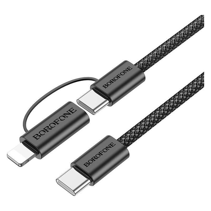 Borofone Kabel BX104 Primo - Typ C auf Typ C + Lightning - 60W 3A 1 ...