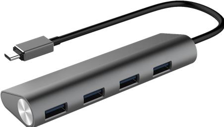 Deltaco USBC-1207 interface hub USB 3.2 Gen 1 (3.1 Gen 1) Type-C Grey ...