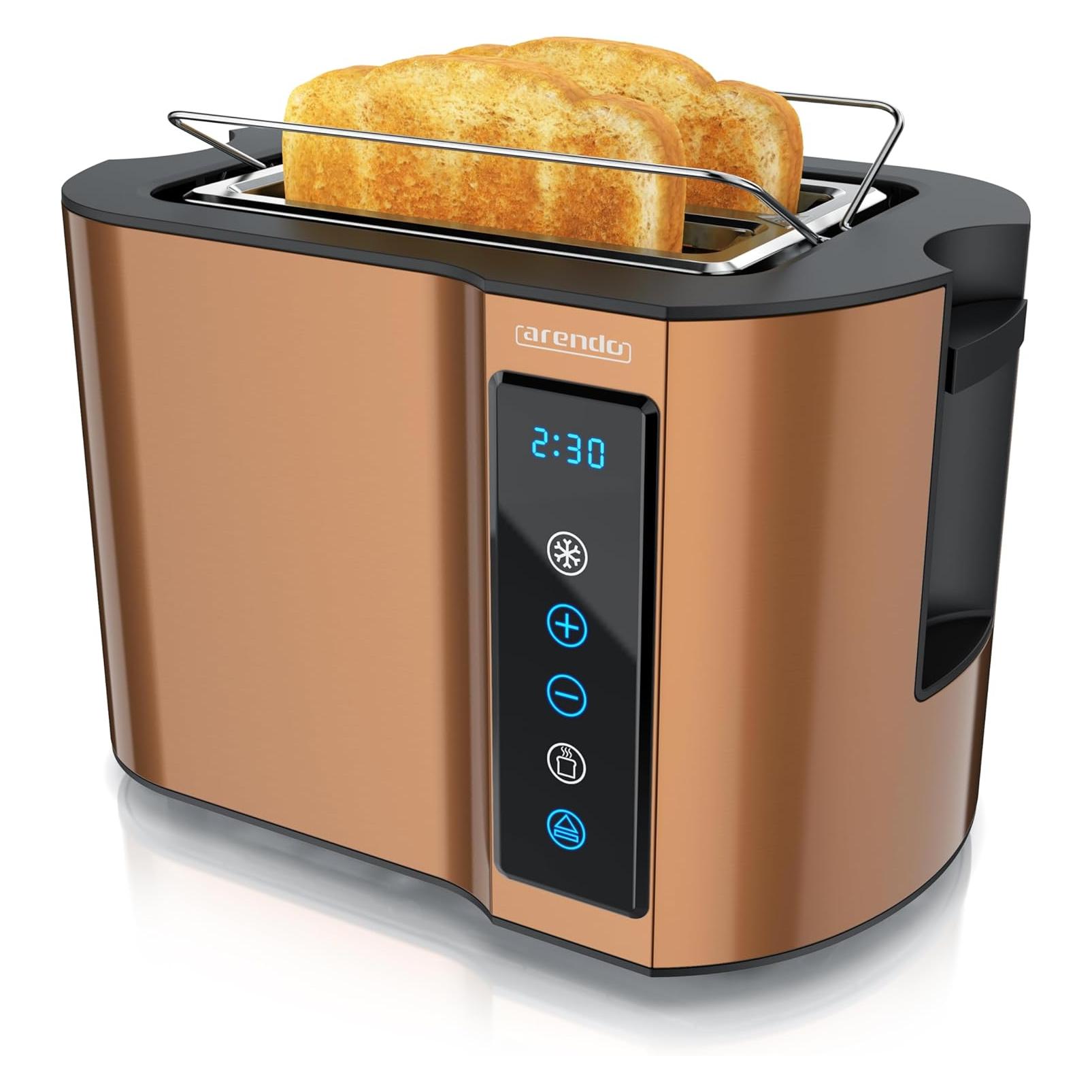 Arendo Frukost Touch Compact Toaster mit digitalem Display und ...