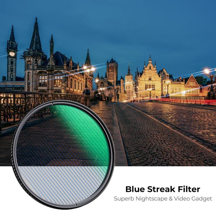 K&F Concept 67mm Blue Streak Filter, HD, Waterproof, Anti Scratch ...