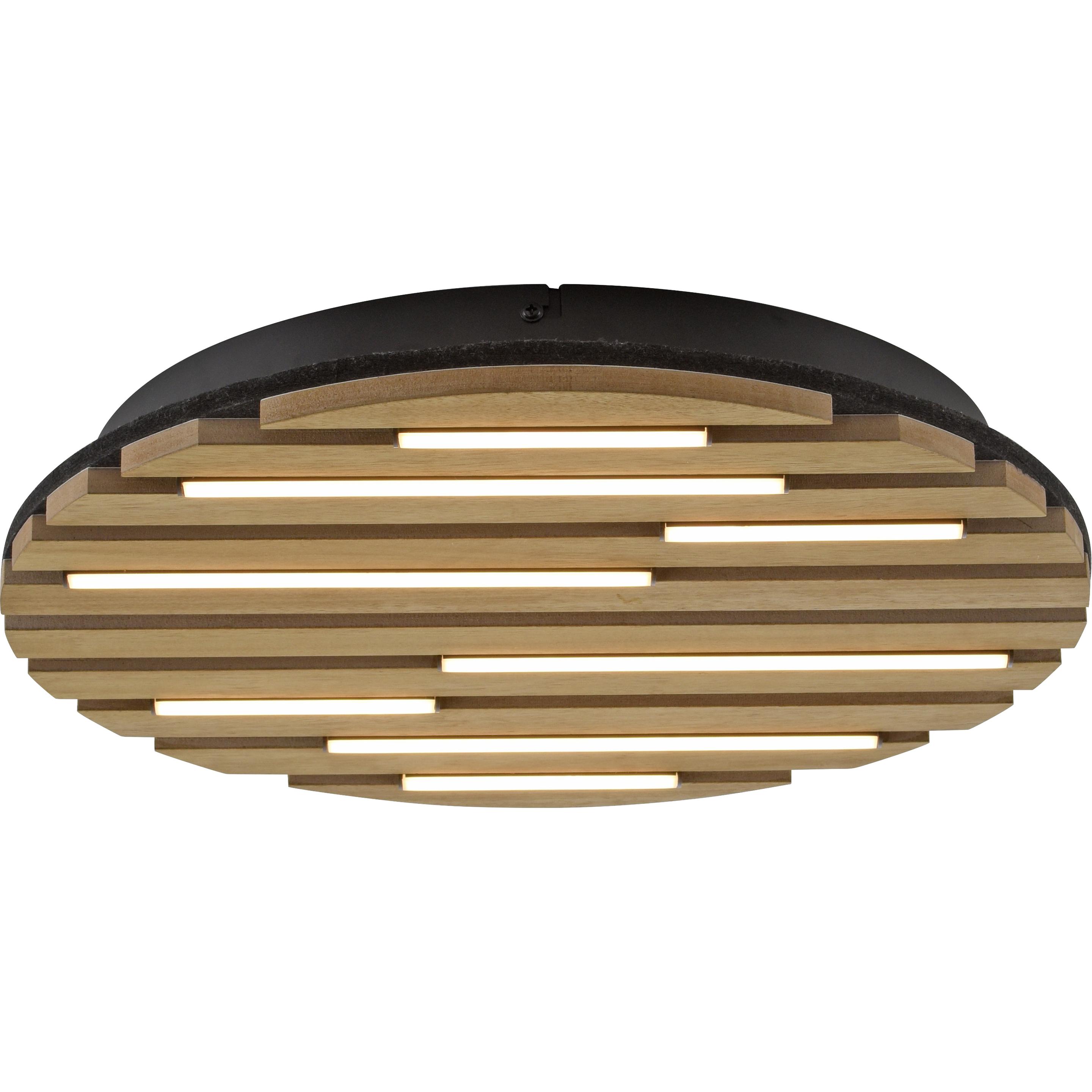 Just Light LED Deckenlampe AKUSTIK Holz Akustikpanel mit ...