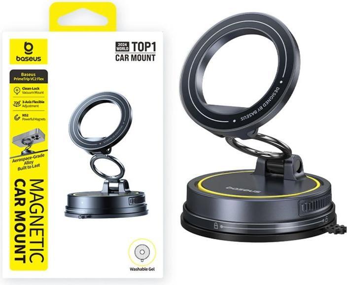 Baseus PrimeTrip VC2 Flex Magnetic Car Mount Suction Cup Version Black