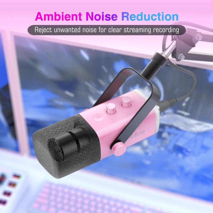 Fifine AM8 Microphone 3.5mm, USB-C, XLR - Pink - kaufen bei Galaxus