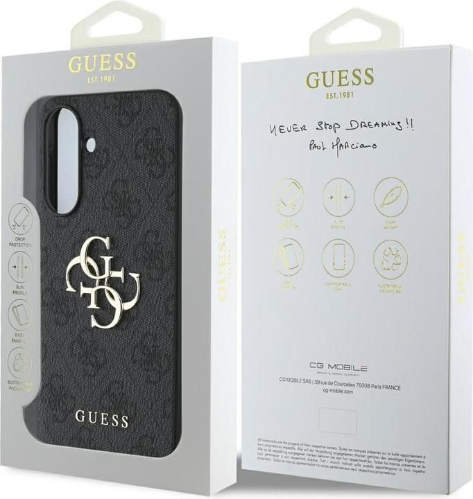 Guess PU 4G Metal Logo Case für A566B Samsung Galaxy A56 5G - black ...
