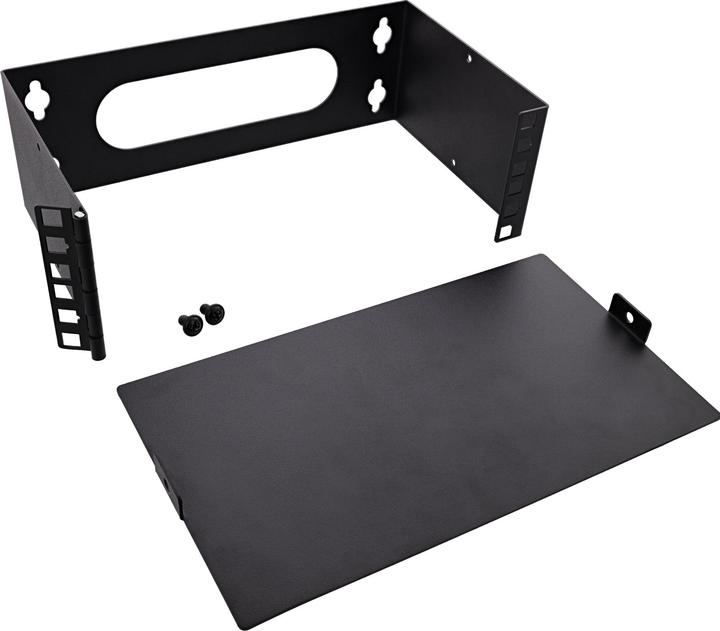 InLine ® 10" Mini Rack zur Wandmontage, 2HE, 15,2cm Tiefe, schwarz ...