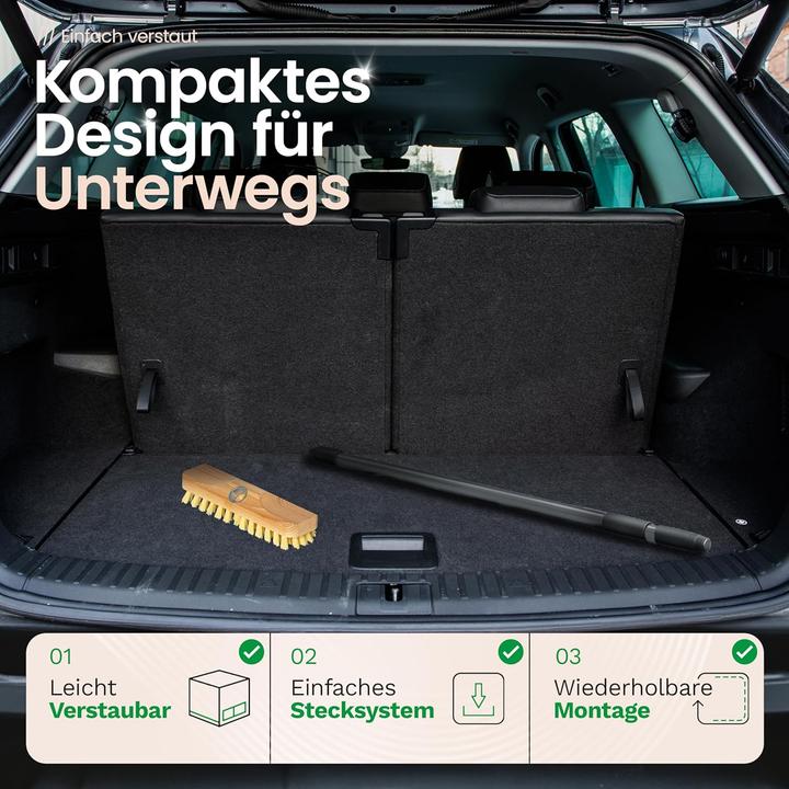 Novaliv Schrubber aus Holz mit Borsten| Wischer mit Gewinde und ...