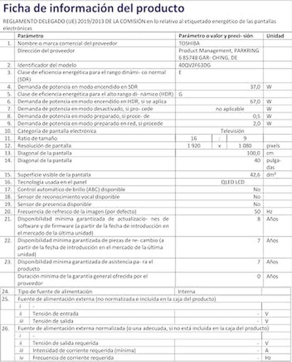 Toshiba TV QLED 40 pollici 40QV2F63DG - acquista su Digitec