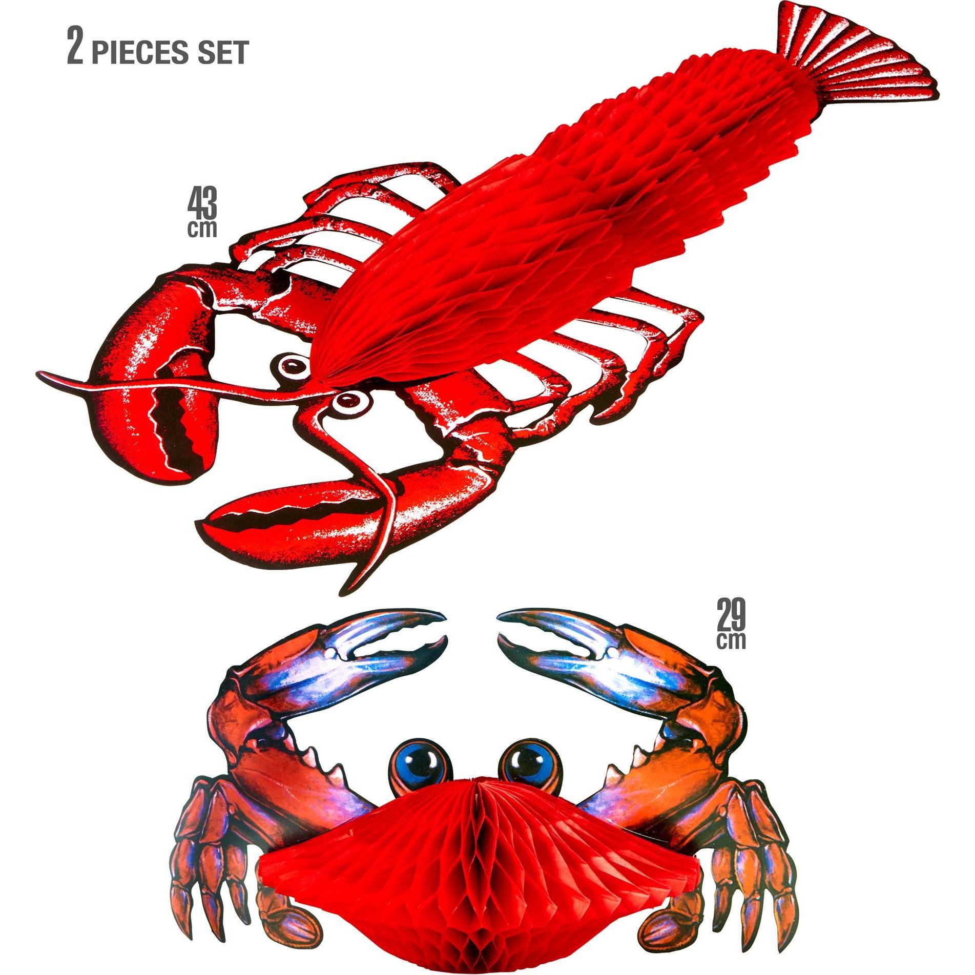 Widmann VE. VON 12 SETS AUS 2 WABENBALL HUMMER & KRABBE (Hummer 43 cm ...