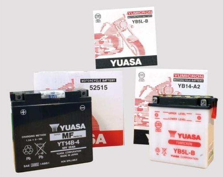 Yuasa Motorradbatterie YB14-A2 12 V 14 Ah Passend für Modell Motorräder ...