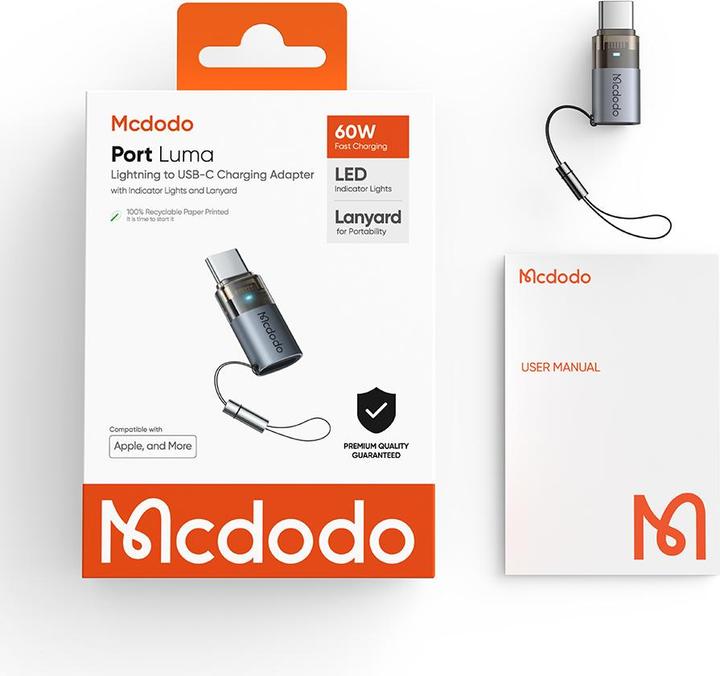 Mcdodo Port Luma Lightning auf USB-C Adapter 60W - kaufen bei Digitec