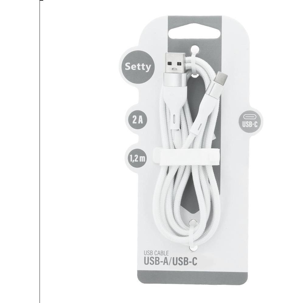 Setty USB - USB-C Kabel 1,2 m 2A KSA-C-1.220 weiss - Galaxus