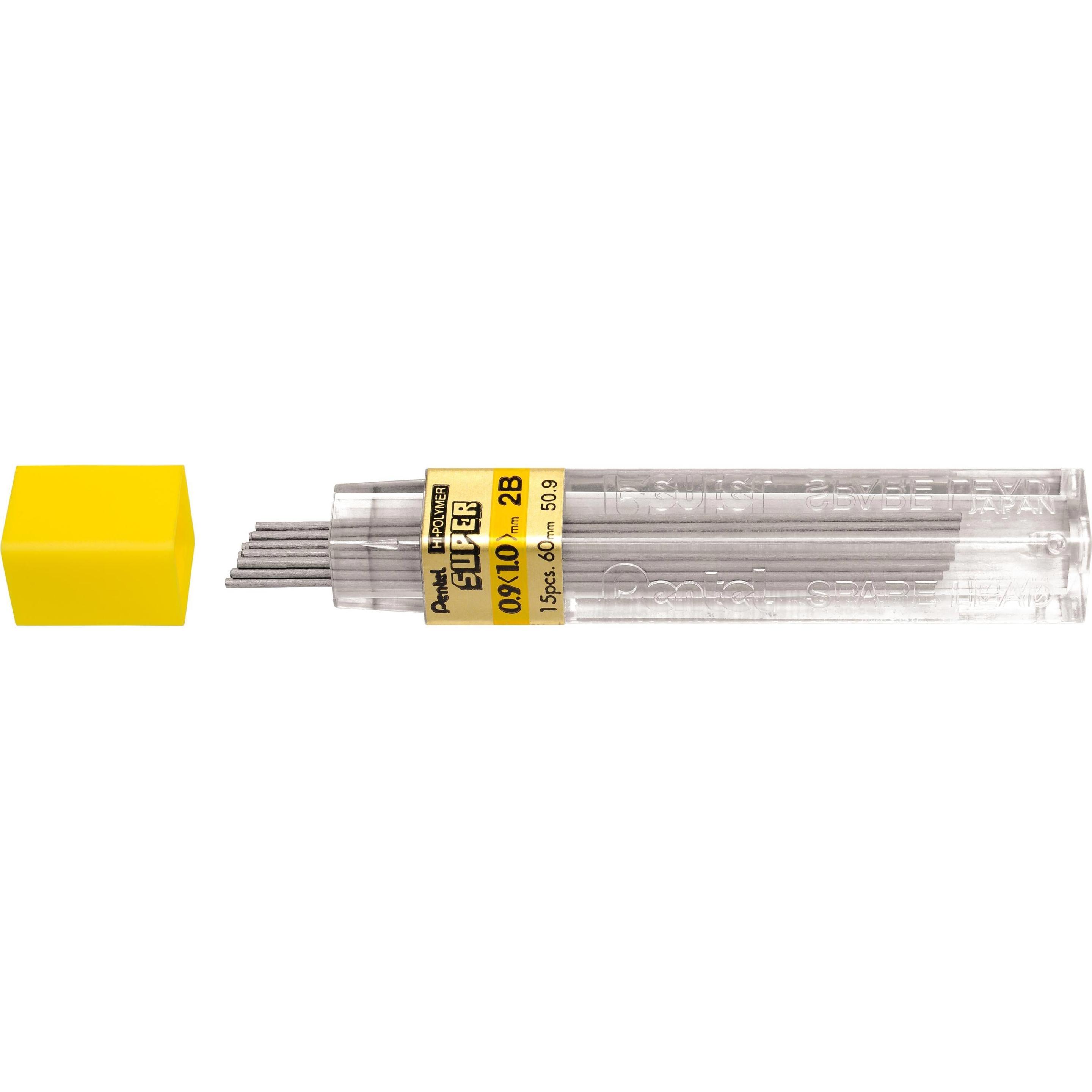 Pentel Schreibmine Hi-Polymer Super 0.9 mm, 2B (15 Stk., 0.90 mm, 2B ...