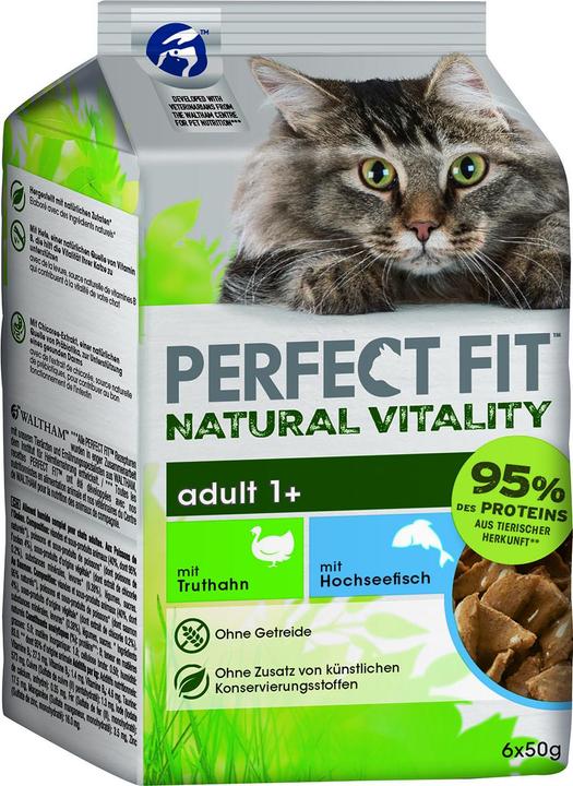 Perfect Fit Multipack Natural Vitality Adult 1+ with turkey and with ...
