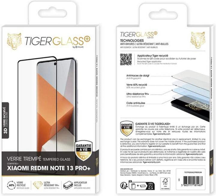 Tiger Glass Plus Verre Trempe 3d Recycle Xiaomi Redmi Note 13 Pro - Digitec
