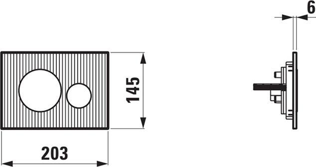 Laufen INEO Plaque de déclenchement Moondance, pour élément de WC ...