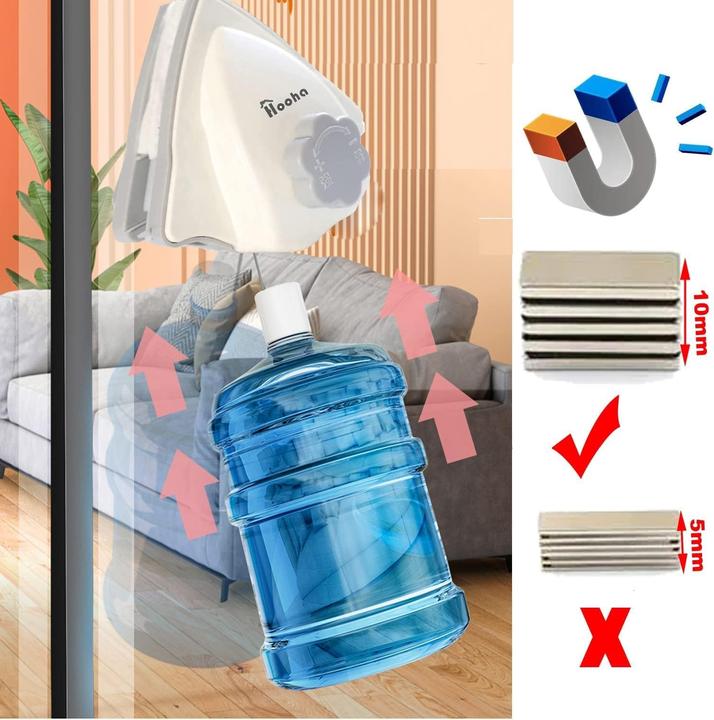 Hooha Magnetischer Fensterputzer, verstellbar 3-26mm