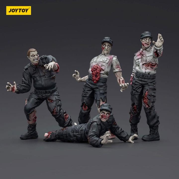 Joy Toy Zombie Dark Source Actionfiguren 4er-Pack Security Guards 8 cm ...