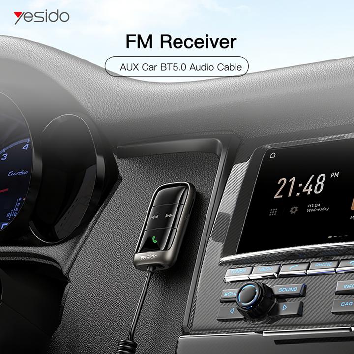 Yesido - FM Modulator Bluetooth Car Receiver (YAU32) - LED Display, TF ...