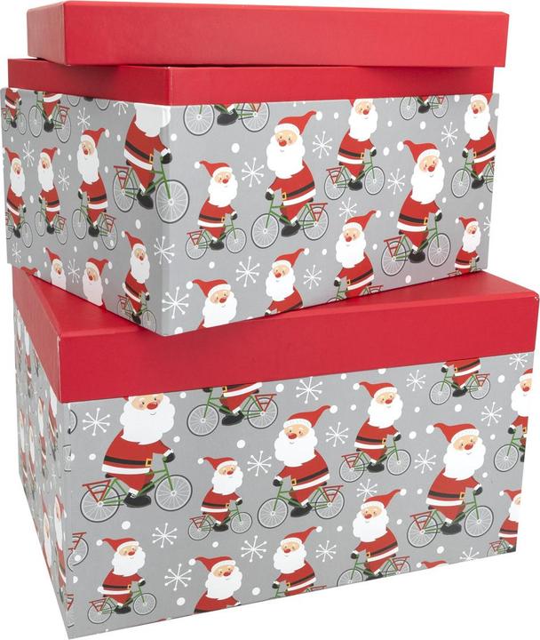Idena Geschenkboxen Santa auf Fahrrad L 2er FSC-Mix - Galaxus