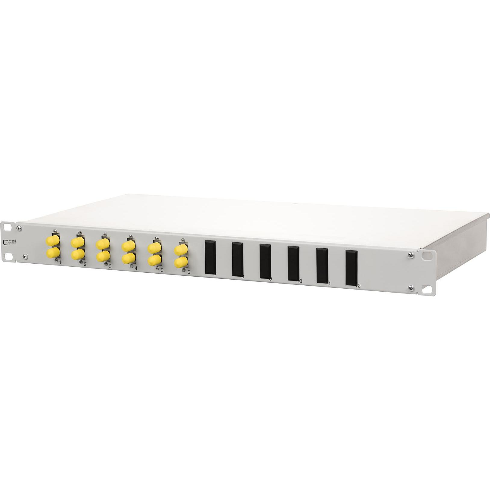 Metz Connect OpDAT fix patch panel splice 6xST-D (metal), OM4, grey ...