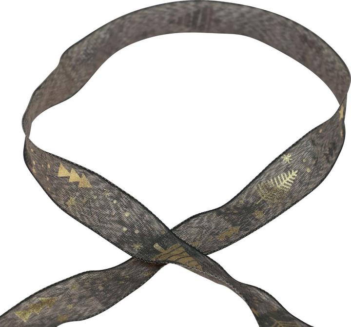 Viana Weihnachtsband mit goldenen Sternen und Tannen für festliche Deko ...