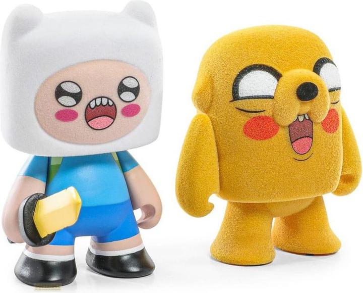 Kidrobot Adventure Time Minifiguren 2er-Pack Finn & Jake Flocked 7 cm ...
