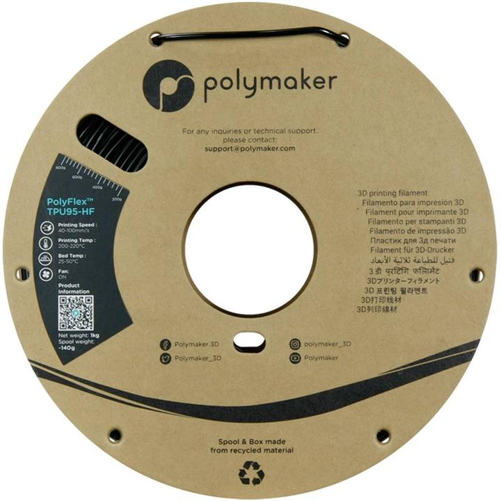 Polymaker PolyFlex TPU-95A High Speed Schwarz 2,85 mm 1.000 g - Galaxus